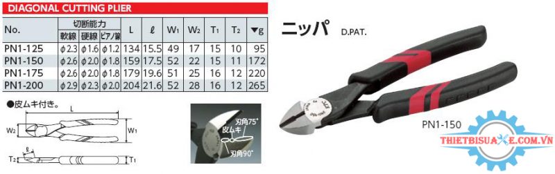 KÌM CẮT KTC-PN1-150 - thietbisuaxepro.vn